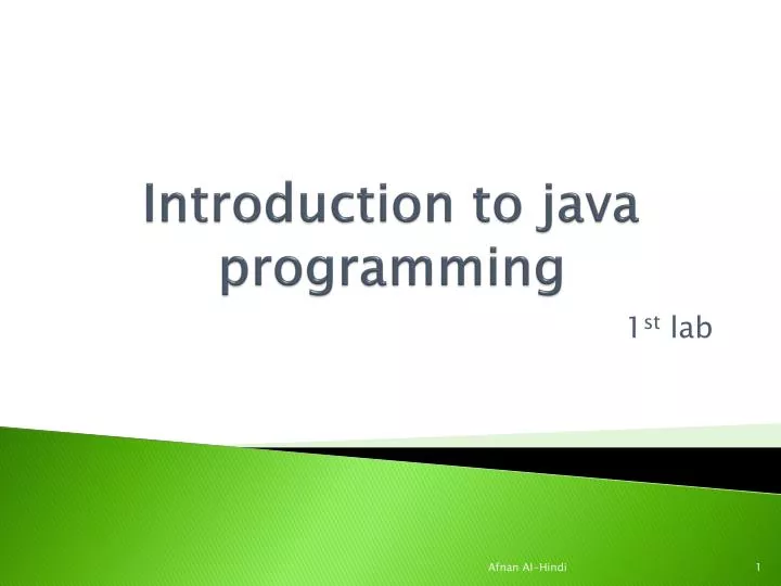 PPT - Introduction to java programming PowerPoint Presentation, free ...