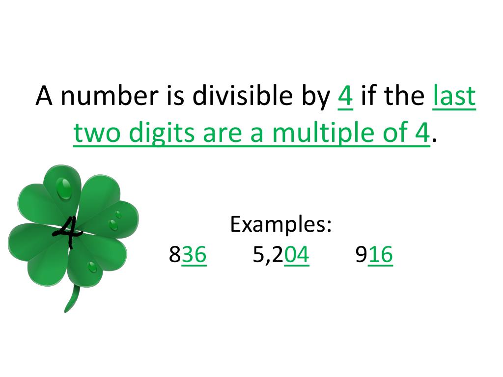 PPT Divisibility Rules PowerPoint Presentation Free Download ID
