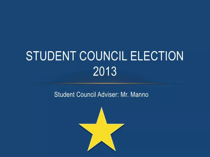 PPT - Student council election 2013 PowerPoint Presentation, free ...
