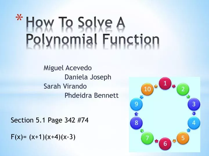 PPT - How To Solve A Polynomial Function PowerPoint Presentation, free ...