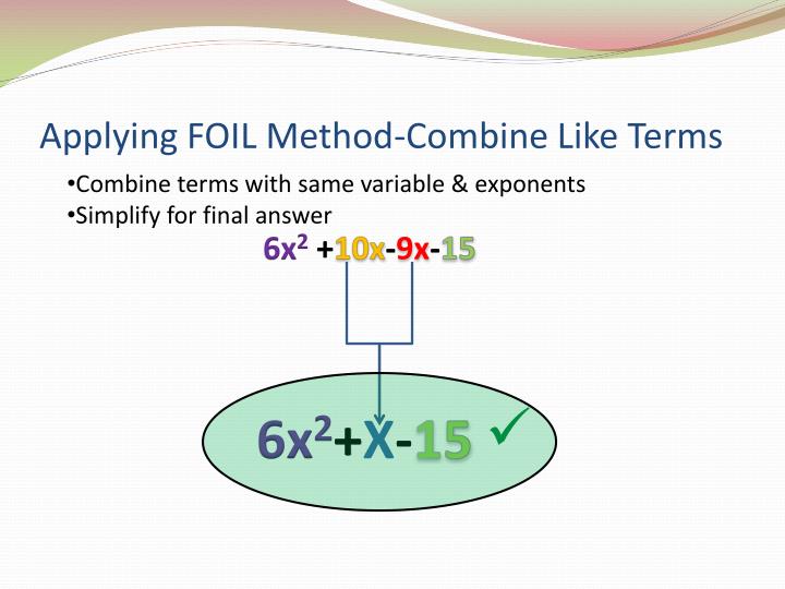 PPT - FOIL Method PowerPoint Presentation - ID:2804510