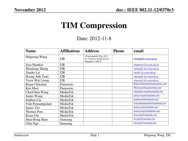 PPT - TIM Compression PowerPoint Presentation, free download - ID:2804812