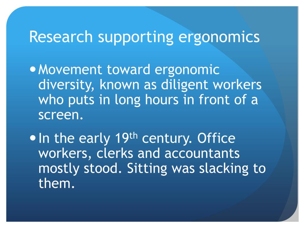 PPT - Ergonomics & Related Human Safety Research PowerPoint ...