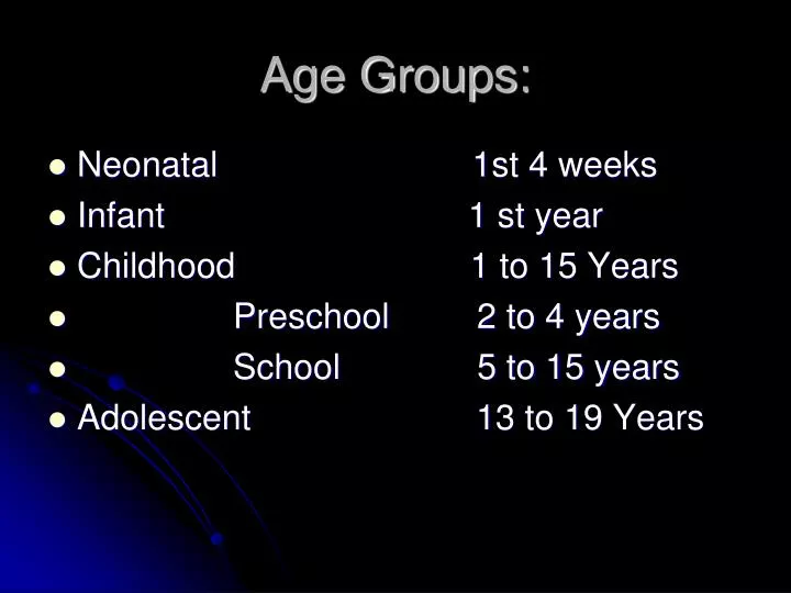 Ppt Age Groups Powerpoint Presentation Free Download Id 2805278