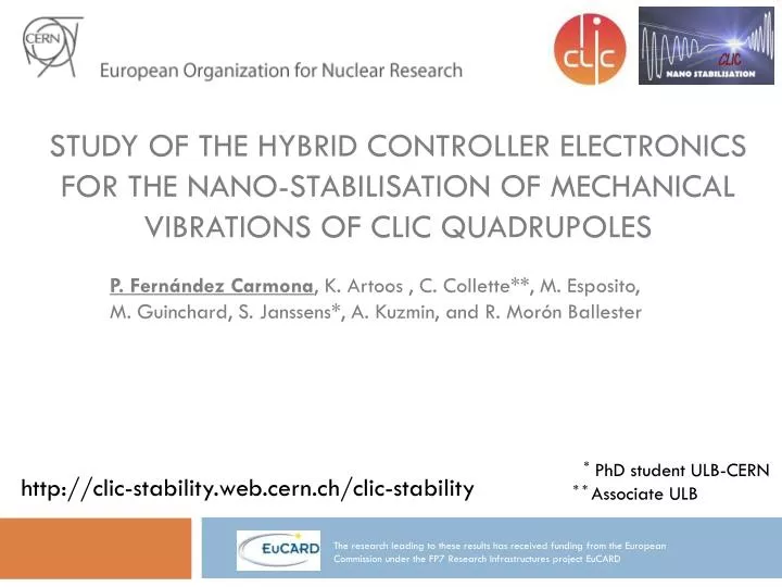 PPT - * PhD student ULB-CERN * * Associate ULB PowerPoint Presentation ...