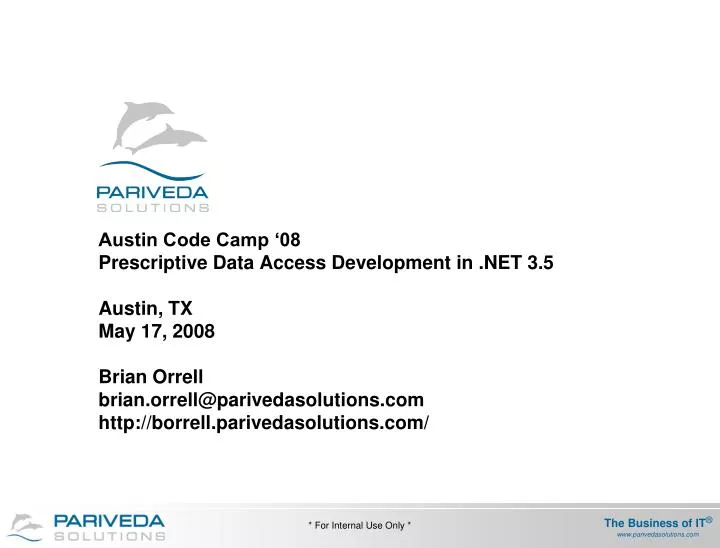 PPT - * For Internal Use Only * PowerPoint Presentation, free download ...