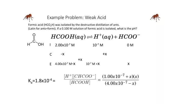 PPT - Example Problem: Weak Acid PowerPoint Presentation, free download ...