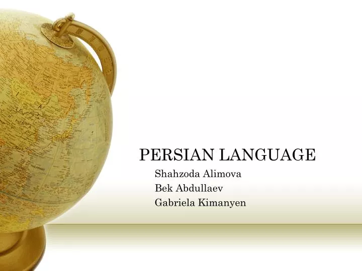 PPT - PERSIAN LANGUAGE PowerPoint Presentation, free download - ID:2807191