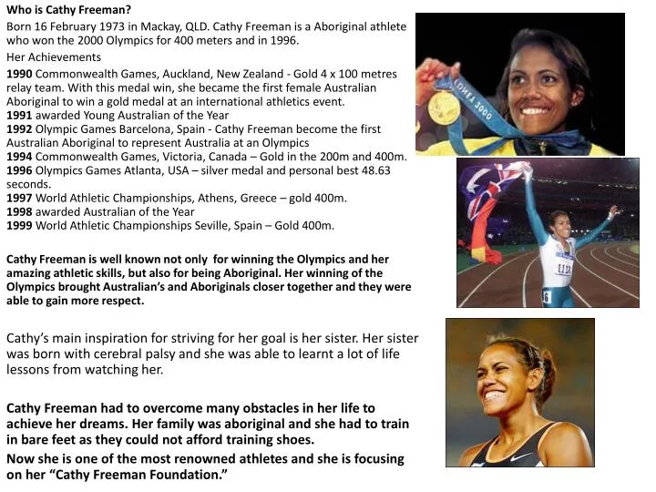 PPT - Who is Cathy Freeman? PowerPoint Presentation, free download - ID ...