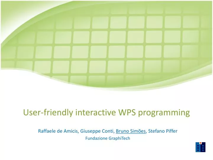 PPT - User-friendly interactive WPS programming PowerPoint Presentation ...
