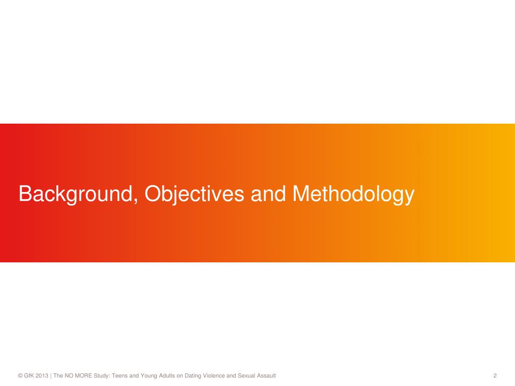 PPT - The NO More Study: Teens and Young Adults on Dating Violence and ...