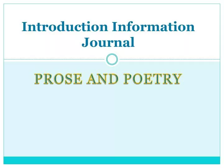 PPT - Introduction Information Journal PowerPoint Presentation, free ...