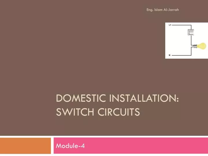 PPT - Domestic Installation: Switch Circuits PowerPoint Presentation ...