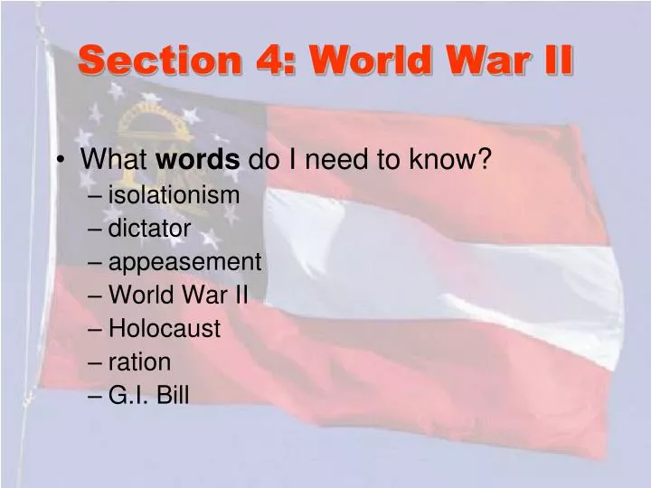 PPT - Section 4: World War II PowerPoint Presentation, free download ...