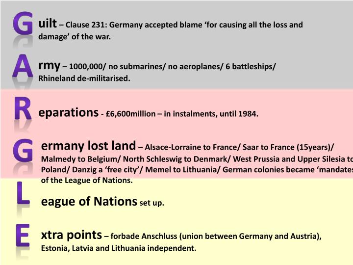 PPT - The impact of the Treaty of Versailles on Germany PowerPoint ...