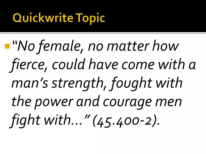 PPT - Quickwrite Topic PowerPoint Presentation, free download - ID:2810554