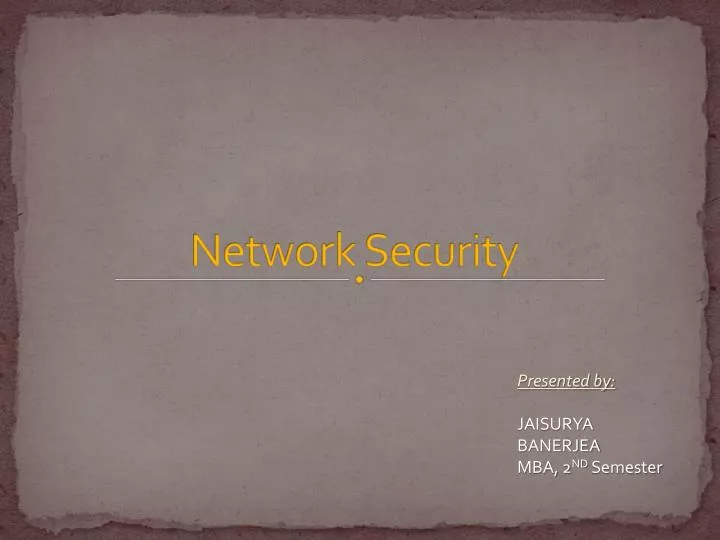 PPT - Network Security PowerPoint Presentation, free download - ID:2810806