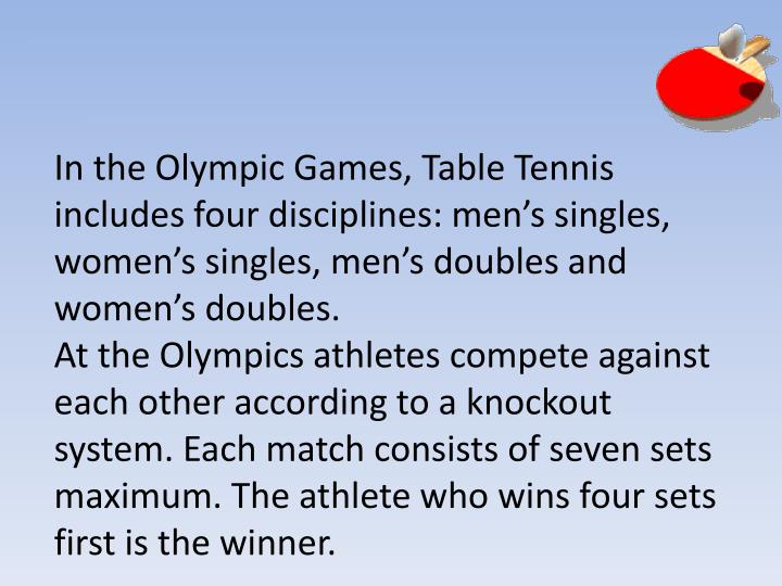 PPT - TABLE TENNIS PowerPoint Presentation - ID:2810974
