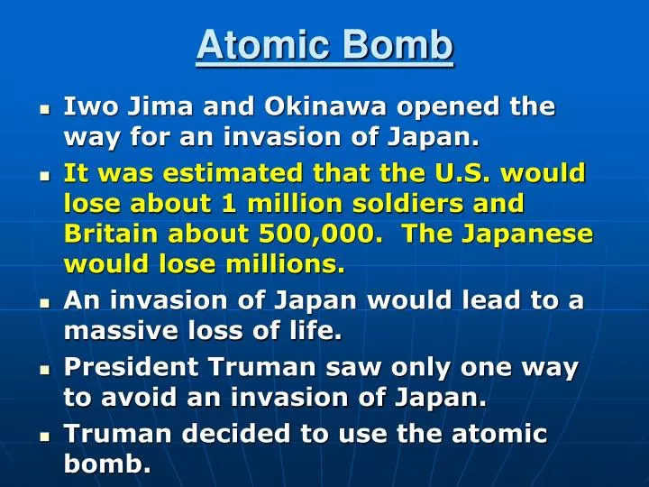 PPT - Atomic Bomb PowerPoint Presentation, free download - ID:2811130