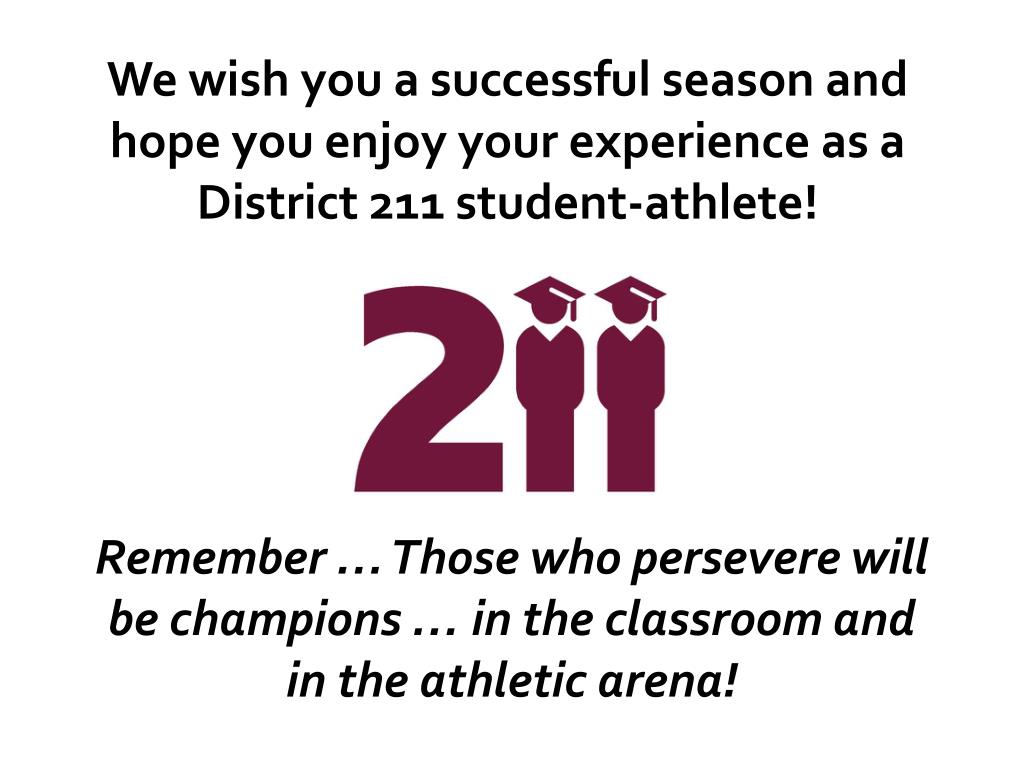 PPT - Welcome to District 211 High School Athletics PowerPoint ...
