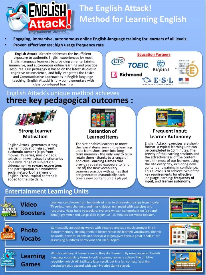 PPT - The English Attack! Method for Learning English PowerPoint ...