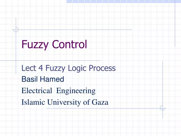 PPT - Fuzzy Control PowerPoint Presentation, free download - ID:2812303