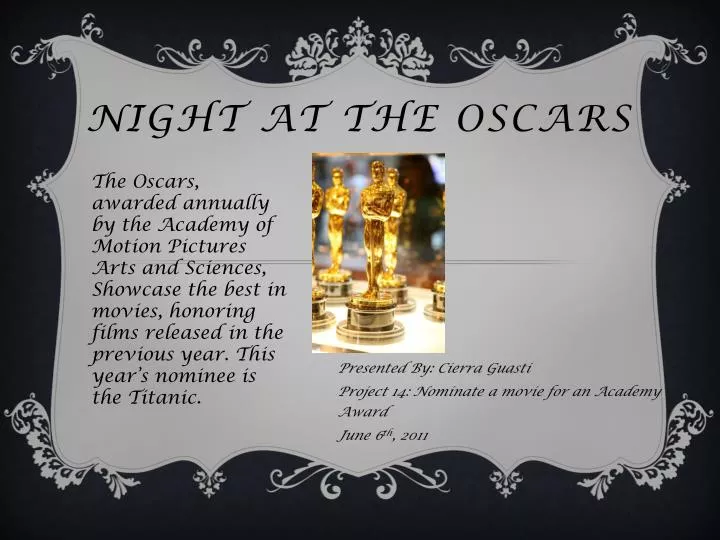 PPT - Night at the Oscars PowerPoint Presentation, free download - ID ...