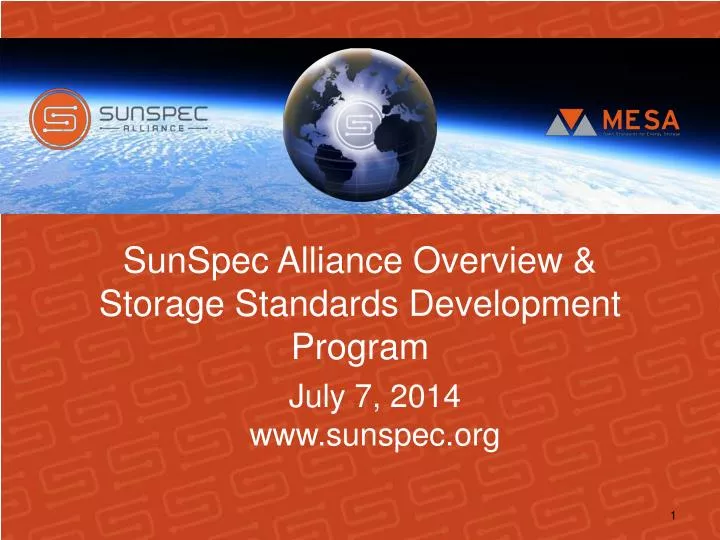 PPT - SunSpec Alliance Overview & Storage Standards Development Program ...