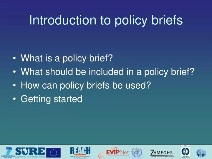 PPT - Introduction to policy briefs PowerPoint Presentation, free ...