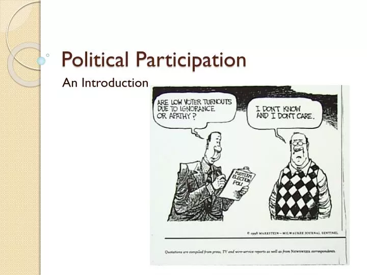 PPT - Political Participation PowerPoint Presentation, free download ...