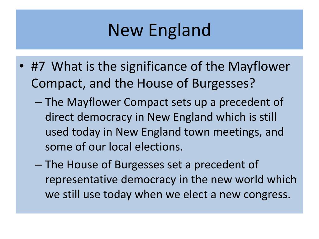 PPT - NEW ENGLAND, Puritans, Pilgrims, and the Mayflower Compact ...