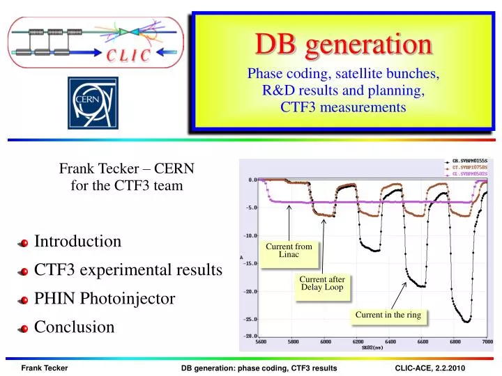 PPT - DB generation Phase coding, satellite bunches, R&D results and planning, CTF3 measurements ...