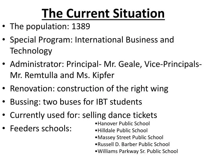 PPT - The Current Situation PowerPoint Presentation, free download - ID ...