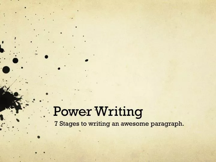 PPT - Power Writing PowerPoint Presentation, free download - ID:2815488