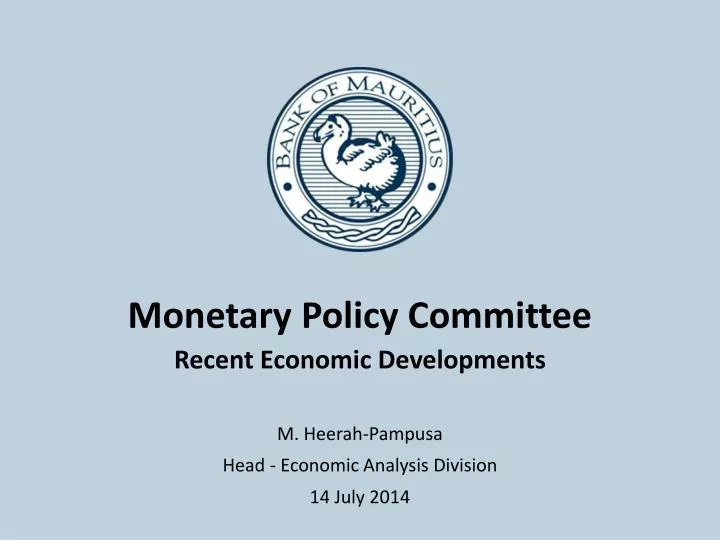 PPT - Monetary Policy Committee PowerPoint Presentation, free download ...