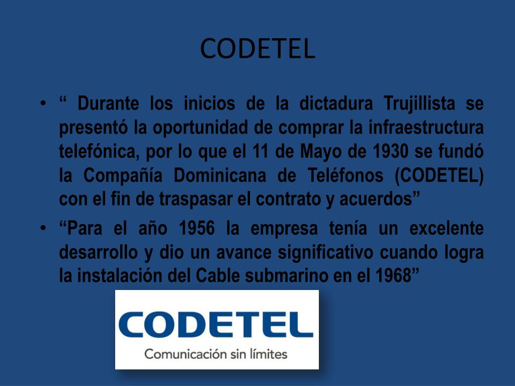 PPT - Historia de las telecomunicaciones en República Dominicana ...