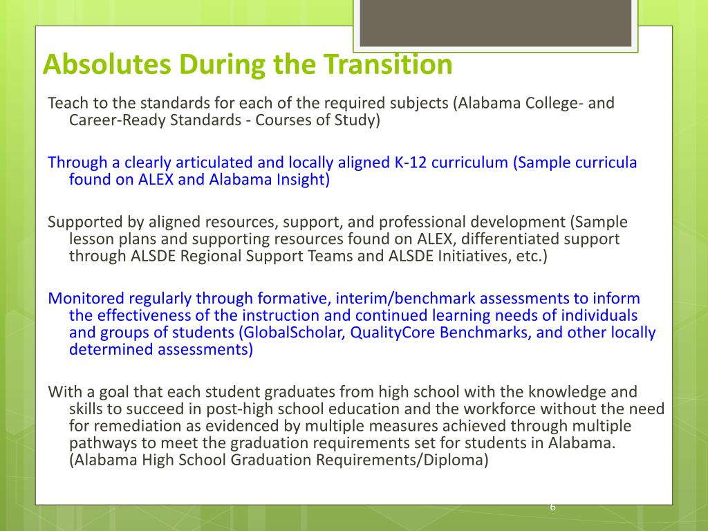 PPT - the Alabama College and Career Ready Standards PowerPoint ...