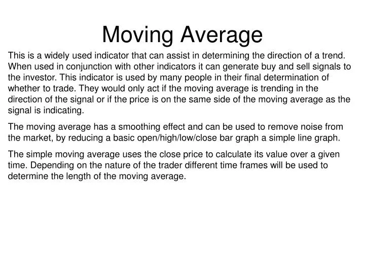 PPT - Moving Average PowerPoint Presentation, free download - ID:2817086