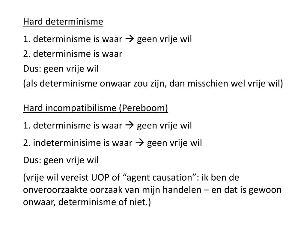 PPT - Derk Pereboom [ Durk Pierenboem ] Hard incompatibilisme ...
