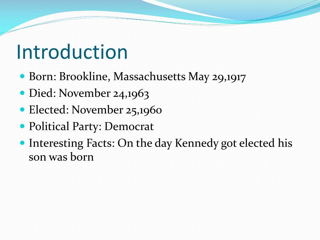 PPT - John F. Kennedy 35 th President 1 term PowerPoint Presentation ...