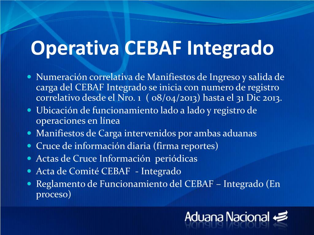 PPT - CEBAF – INTEGRADO Centro Binacional de Atención en frontera ...
