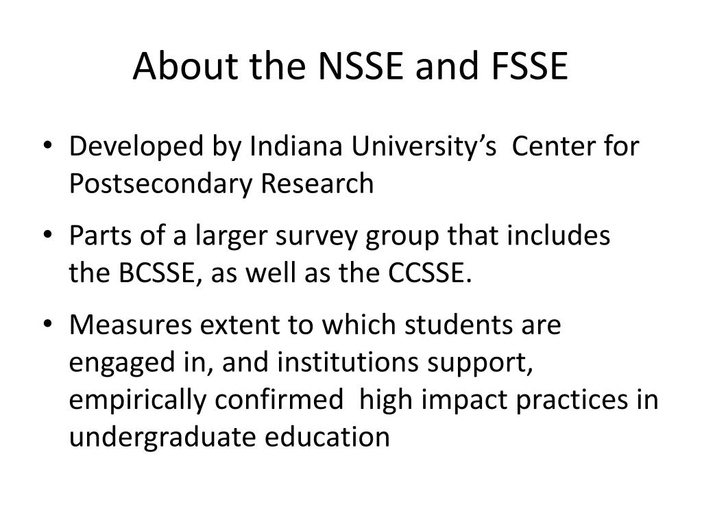 PPT - Student and Faculty Perceptions on Student Engagement: ISU’s NSSE ...