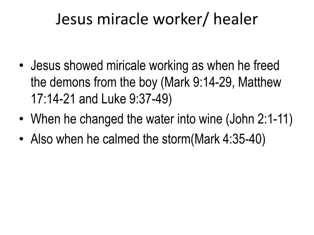 PPT - Jesus: The Miracle Worker and Revolutionary Teacher PowerPoint ...