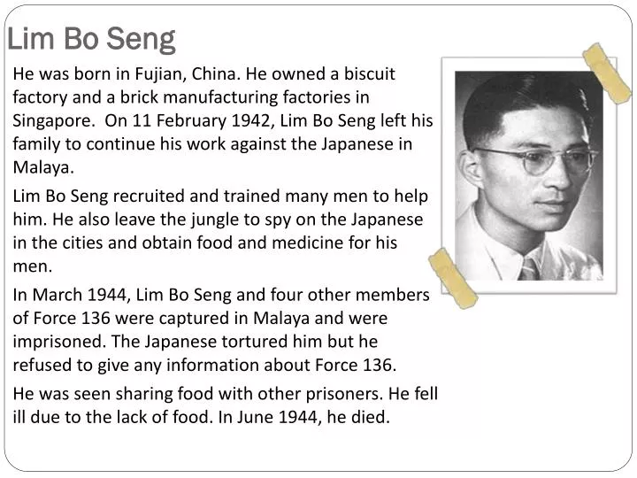 PPT - Lim Bo Seng PowerPoint Presentation, free download - ID:2820593