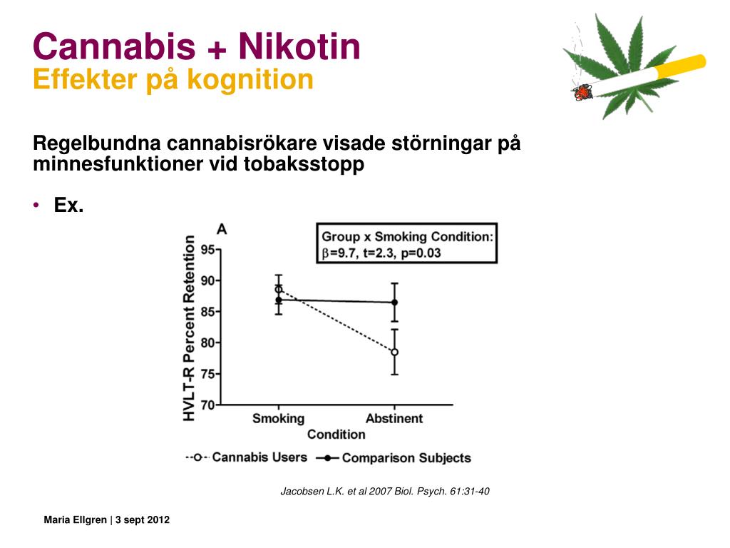 PPT - Cannabis, tobak och alkohol PowerPoint Presentation, free ...