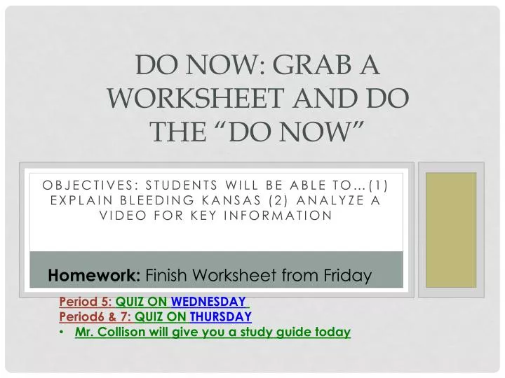 PPT - Do Now: Grab a worksheet and do the “Do Now” PowerPoint ...