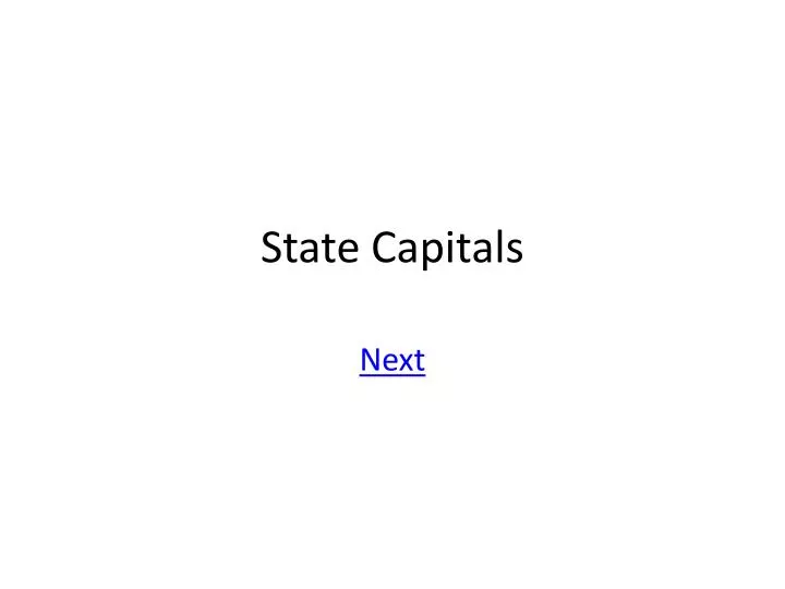 PPT - State Capitals PowerPoint Presentation, free download - ID:2821472