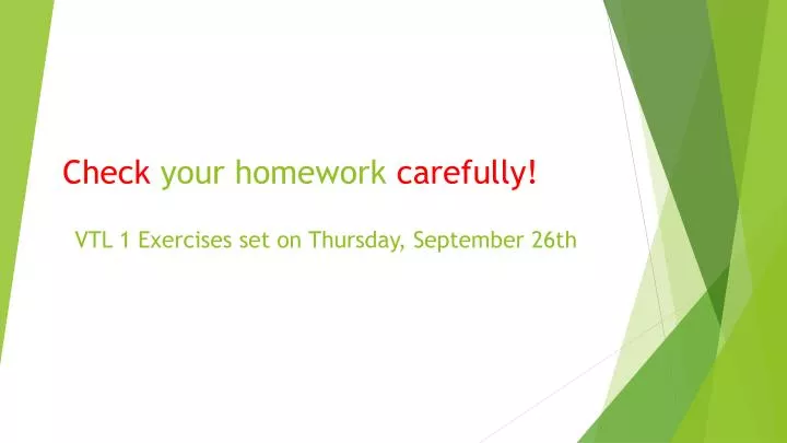 PPT - Check your homework carefully! PowerPoint Presentation, free ...