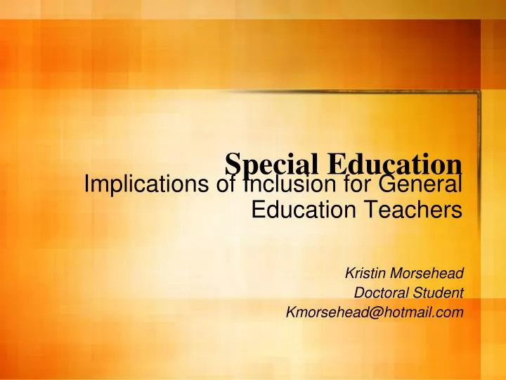 PPT - Special Education PowerPoint Presentation, free download - ID:2822333