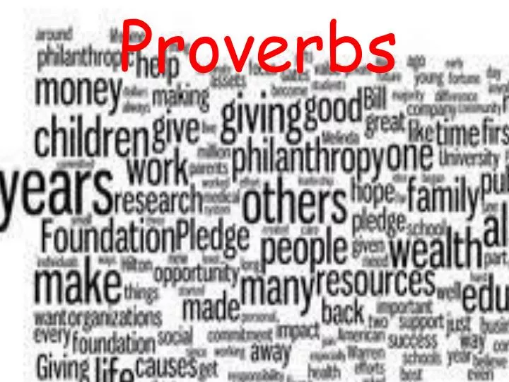 PPT - Proverbs PowerPoint Presentation, free download - ID:2822579